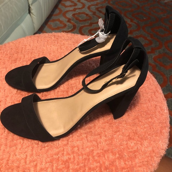 Brash | Shoes | Brash Womens Block Heel Black Suede | Poshmark